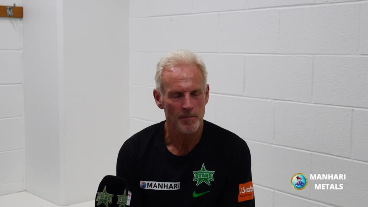 Coach Peter Moores after the Derby win | Melbourne Stars